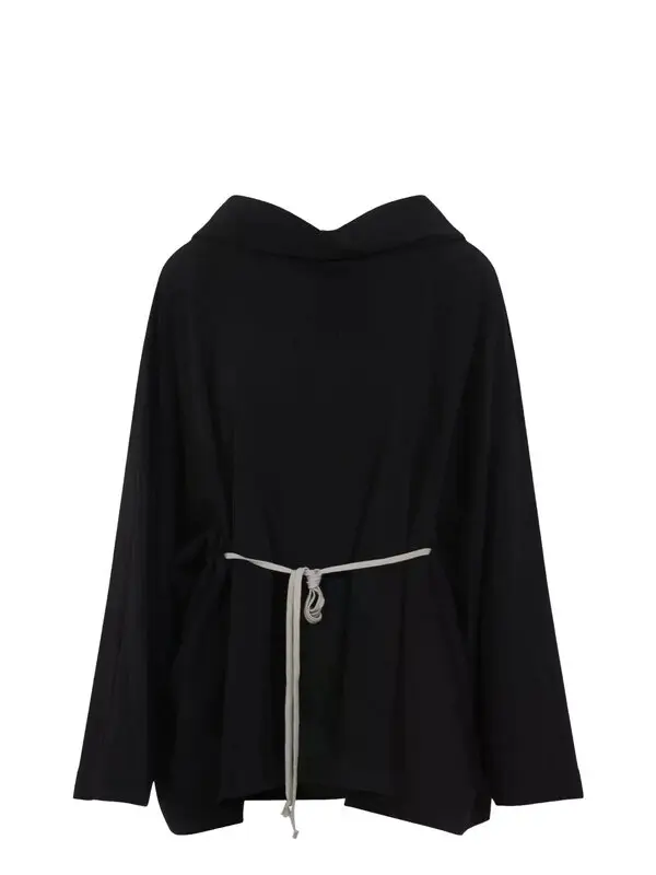 Rick Owens Belted Hoodie - Black