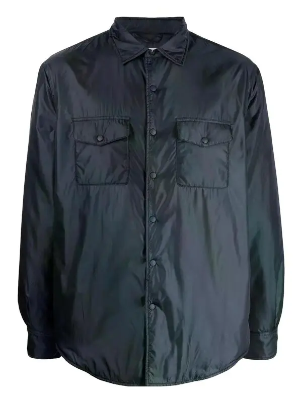 Aspesi Long Sleeve Shirt Jacket - Blue