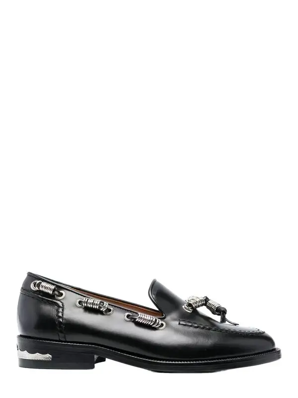 Toga Leather Loafers - Black