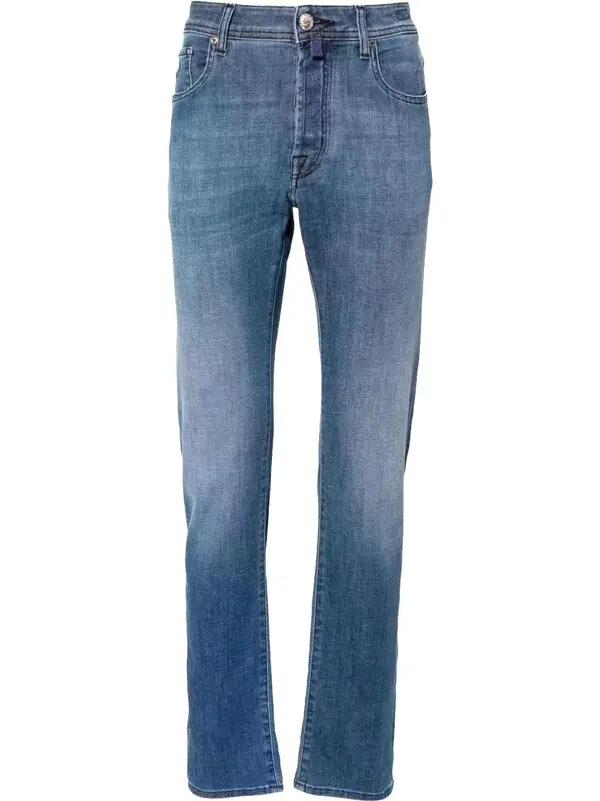 Jacob Cohen Bard Mid-rise Slim-fit Jeans - Blue