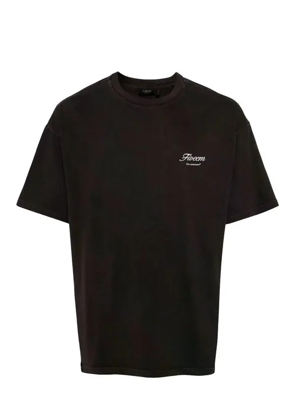 FIVE CM Logo-print Cotton T-shirt - Grey
