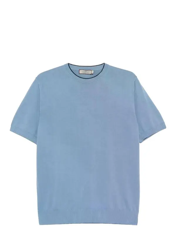 Canali Fine-knit T-shirt - Blue