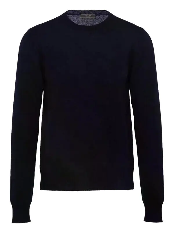 Prada Crew Neck Cashmere Jumper - Blue