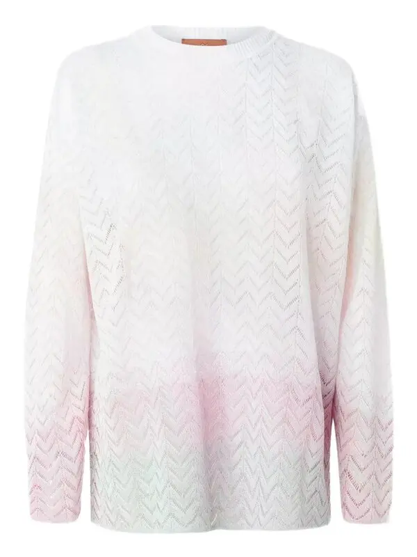 Missoni Chevron Knit Sweater - White