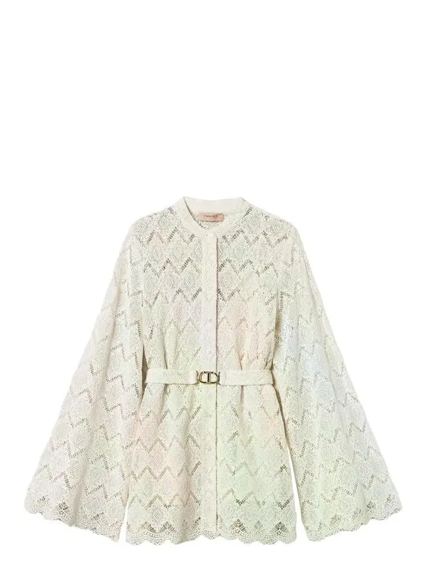 TWINSET Macramé Lace Shirt - Neutrals