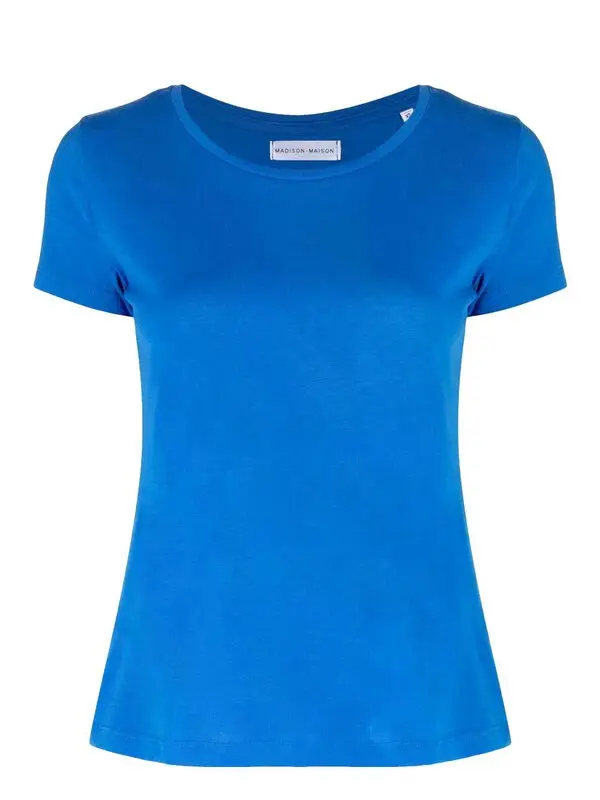MADISON MAISON Short-sleeved Cotton-jersey T-shirt - Blue