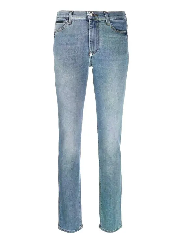 Philipp Plein Mid-rise Slim-cut Jeans - Blue