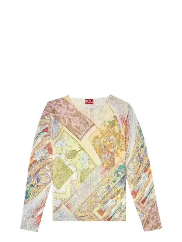 DIESEL® Printed Long-sleeve Top - Neutrals