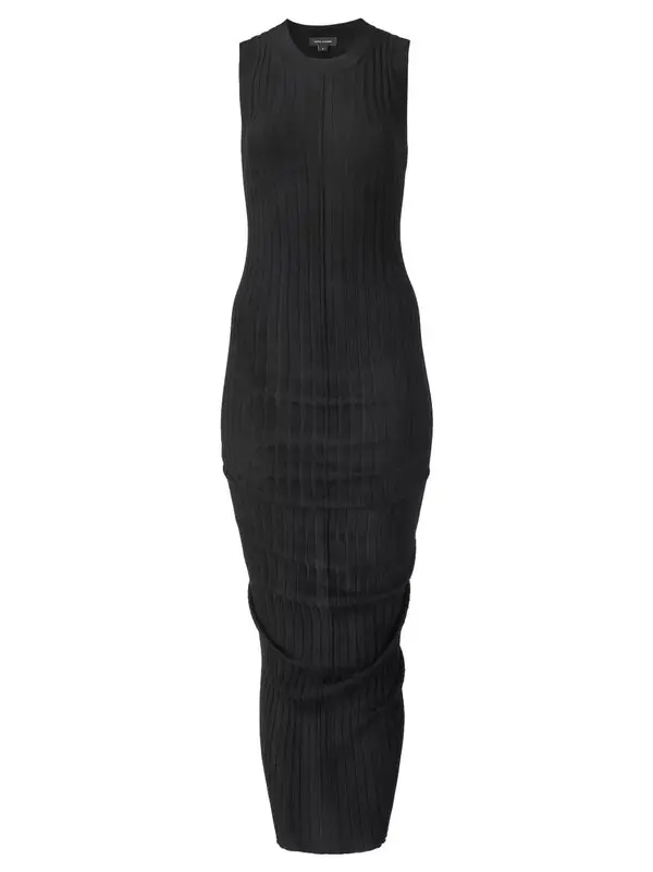 Marc Jacobs Merino-wool Twisted Midi Dress - Black