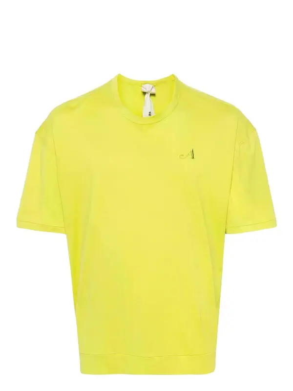 TEN C Logo-embroidered Cotton T-shirt - Green