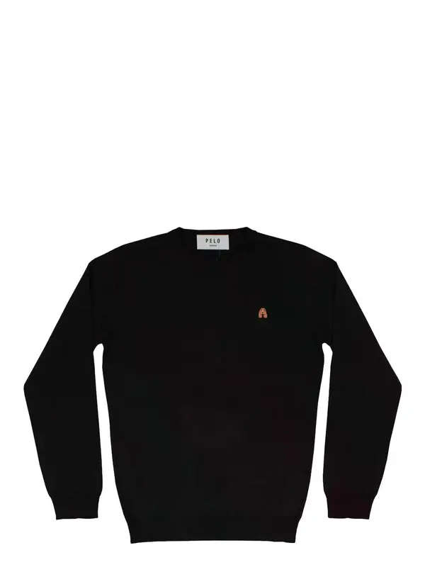 PELO FOUNDATION Dog-appliqué Jumper - Black