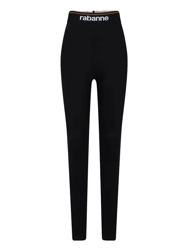 Rabanne Bodyline Logo-waistband Leggings - Black