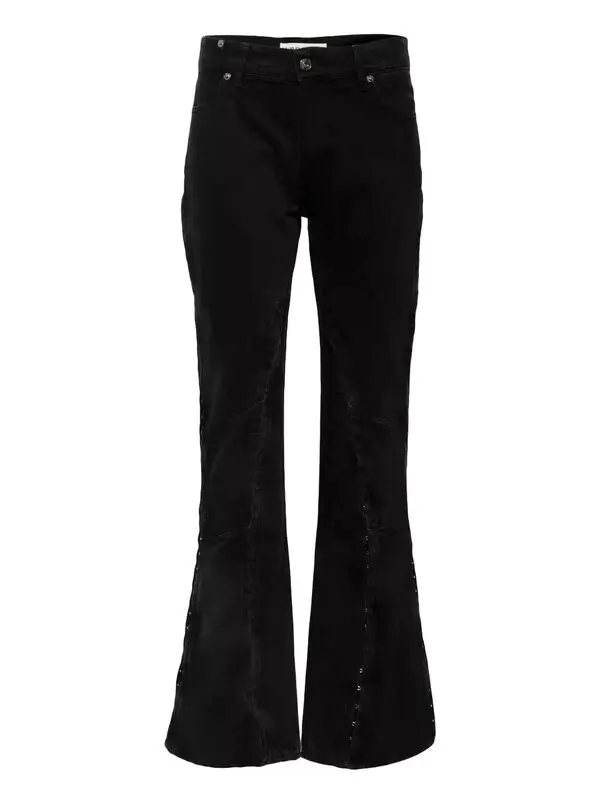 Y/project Side Hook Flared Jeans - Black