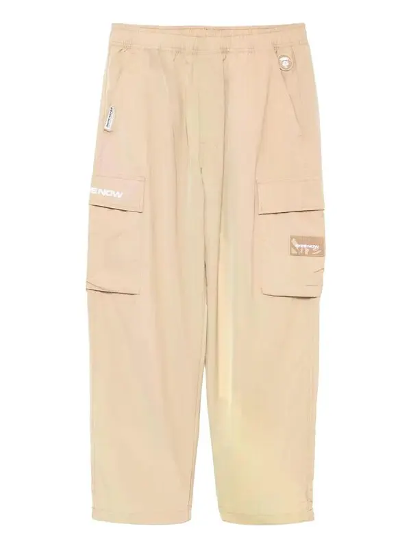 AAPE BY *A BATHING APE Moonface-logo Cargo Trousers - Neutrals