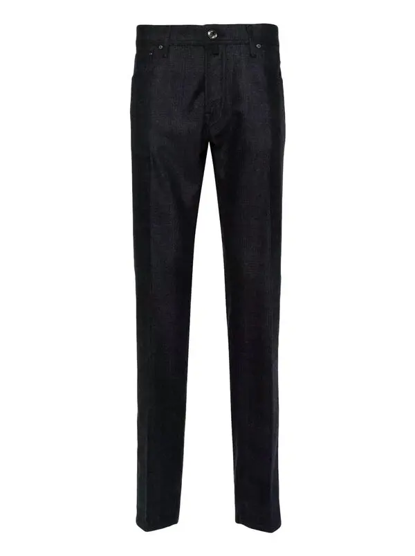 Jacob Cohen Prince Of Wales Check Trousers - Blue