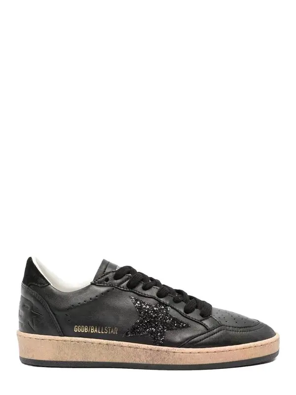 GOLDEN GOOSE Ball Star Leather Sneakers - Black