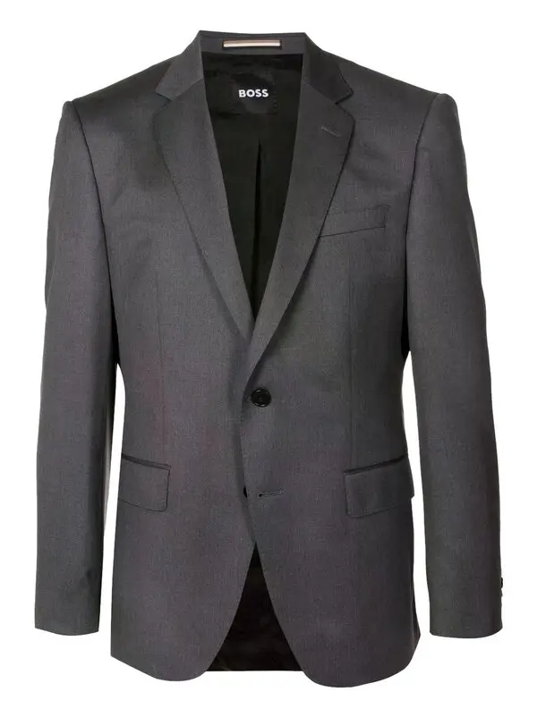 BOSS Single-breasted Fitted Blazer - Grey