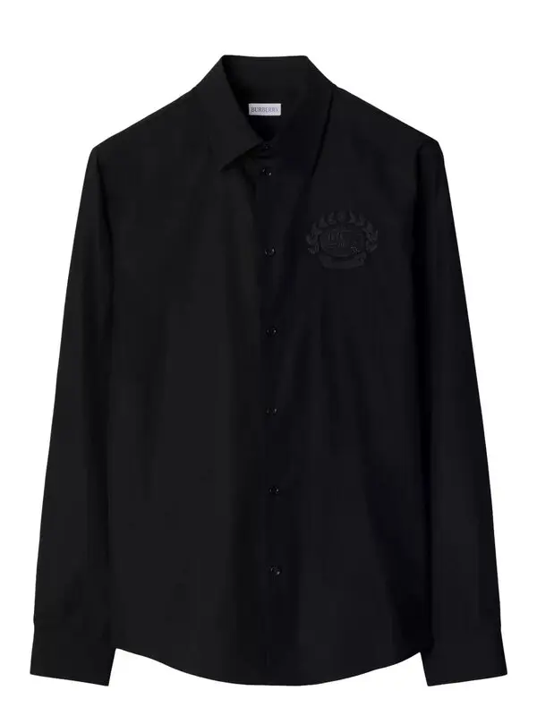 Burberry Logo-embroidered Polo Shirt - Black