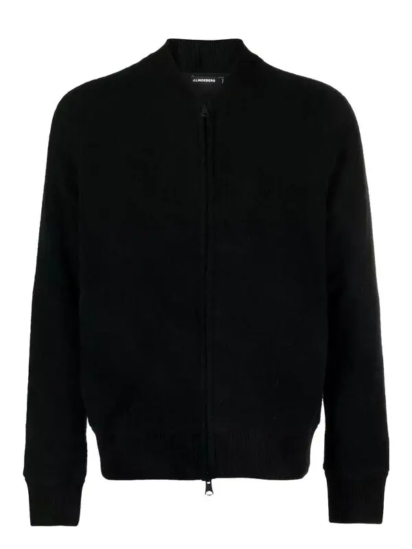 J. Lindeberg Mario Front-zip Fastening Jumper - Black