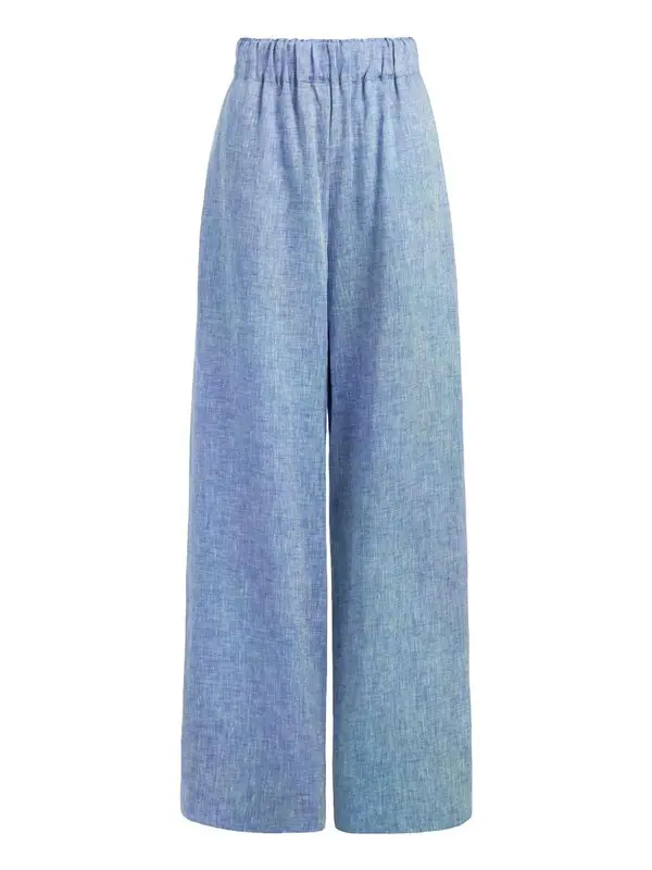 Bondi Born Universal Linen Trousers - Blue