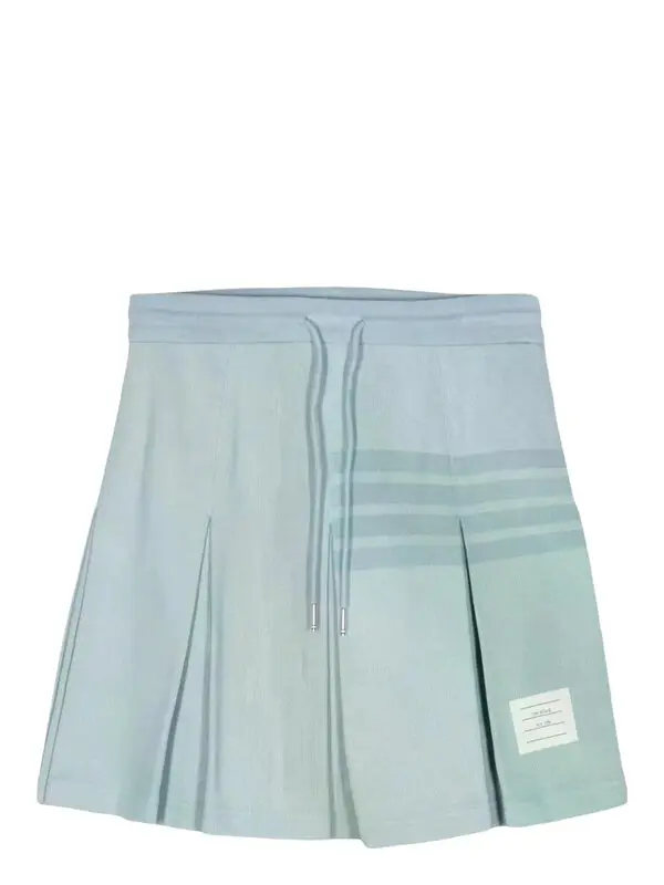 Thom Browne 4-bar Knitted Pleated Skirt - Blue