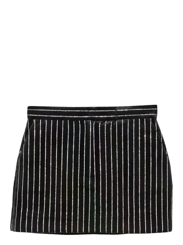 Alex Perry Crystal-embellished Velvet Mini Skirt - Black