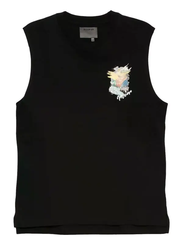 MUSIUM DIV. Graphic-print Vest - Black
