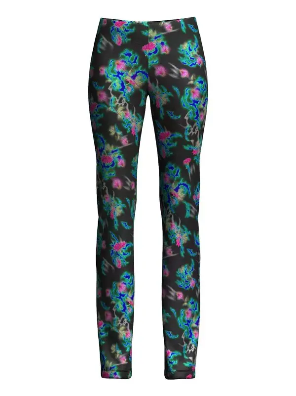 MARGHERITA MACCAPANI Slim Fit Floral Trousers - Black