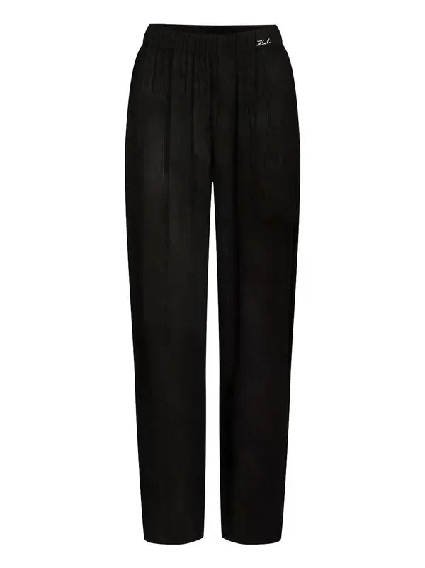 Karl Lagerfeld Plissé Beach Trousers - Black
