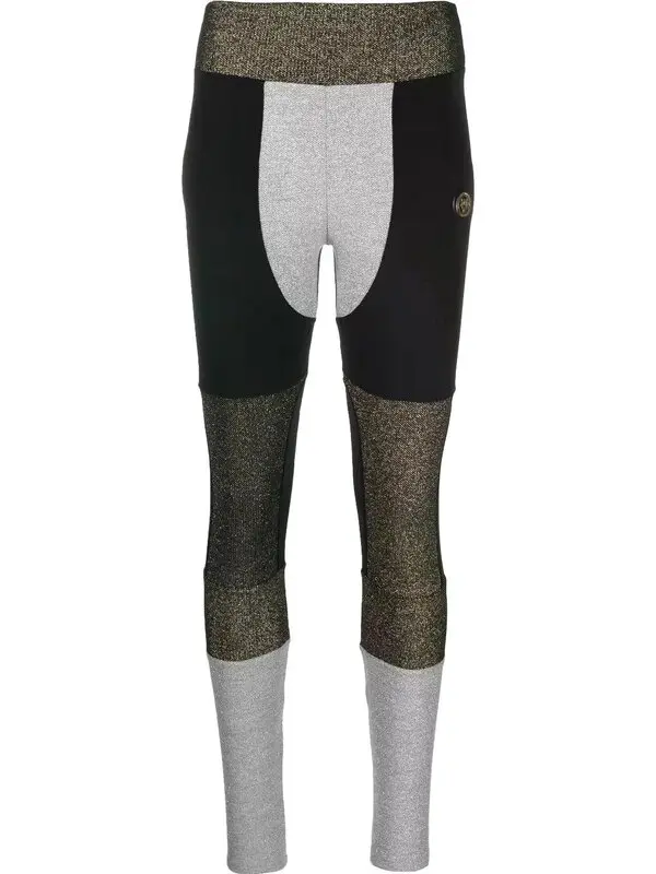 PLEIN SPORT Statement Stretch Leggings - Black
