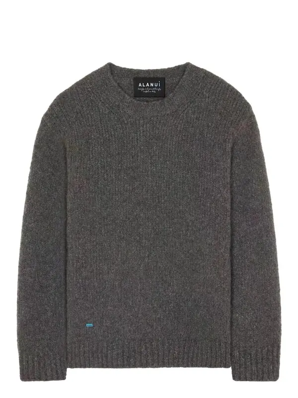 Alanui Ribbed Cashmere And Silk-blend Sweater - Grey