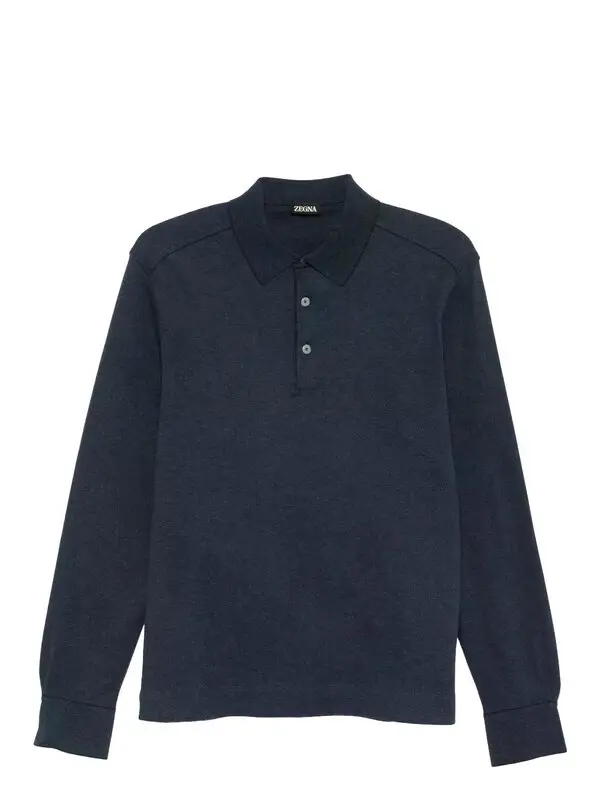 Zegna Jersey Polo Shirt - Blue