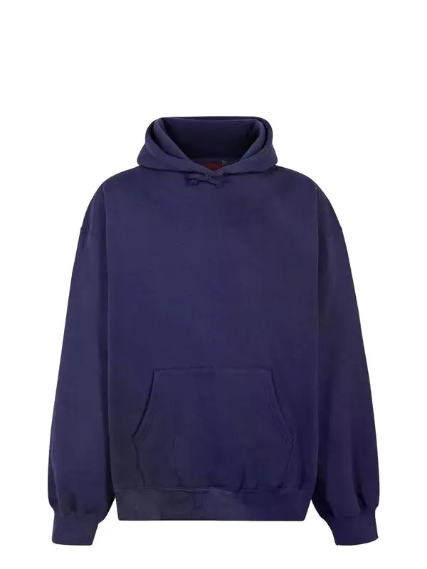 Supreme Satin Appliqué Washed Hoodie - Blue