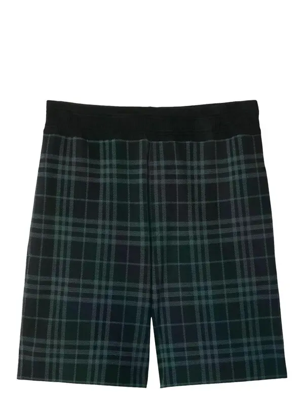Burberry Check-print Shorts - Blue