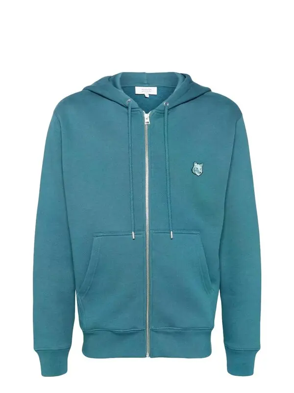 Maison Kitsuné Bold Fox Head Patch Comfort Hooded Jacket - Blue