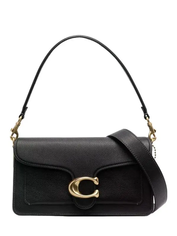 COACH Tabby Pebble Leather Shoulder Bag - Black