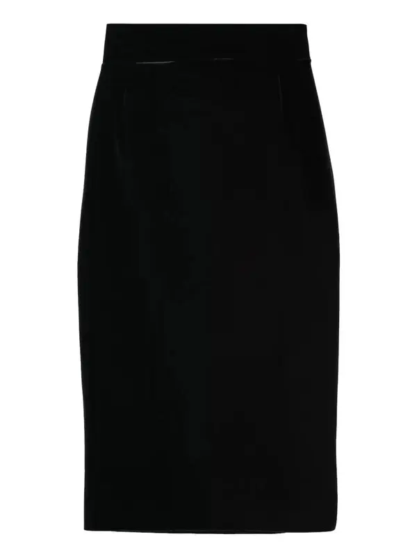 Chiara Boni La Petite Robe Lumi Velvet Skirt - Black
