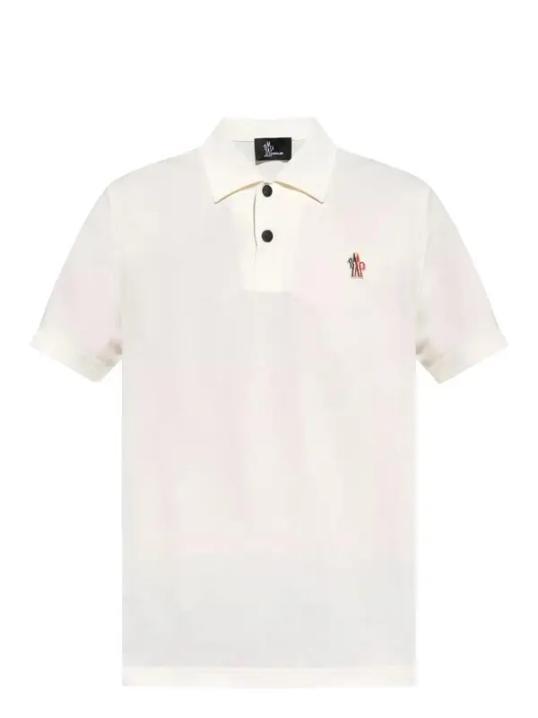 Moncler Logo-patch Polo Shirt - Neutrals