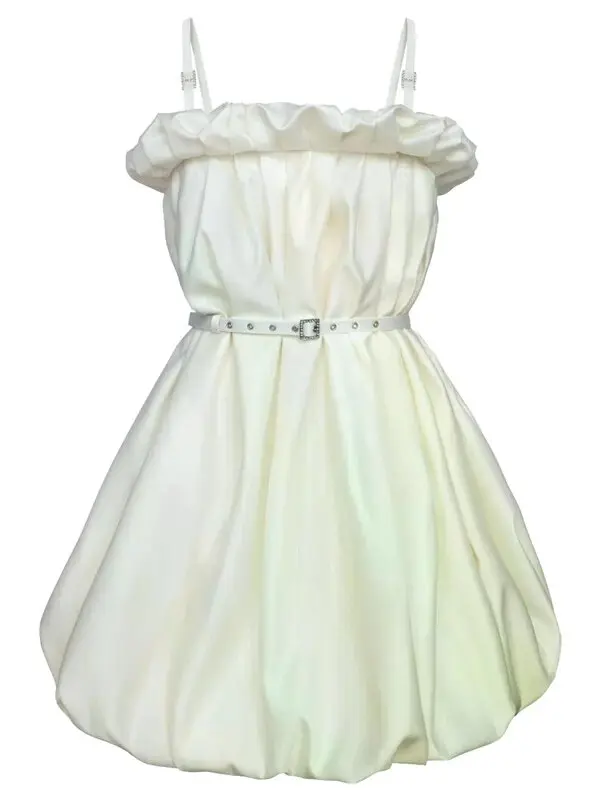 POST MERIDIEM Draped Mini Dress - Neutrals