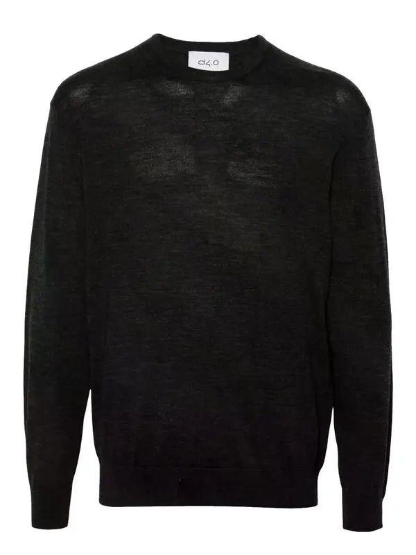 D4.0 Wool Crew Neck Sweater - Grey