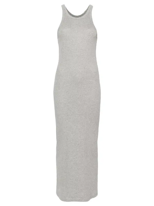 TOTEME Fine-ribbed Jersey Maxi Dress - Grey