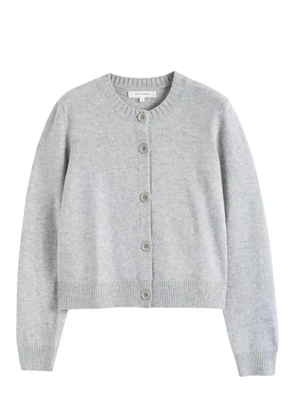 Chinti & Parker Crew-neck Cardigan - Grey