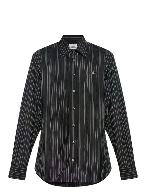 VIVIENNE WESTWOOD Orb-embroidered Shirt - Black