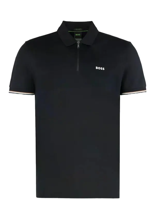 BOSS Cotton Polo Shirt - Black