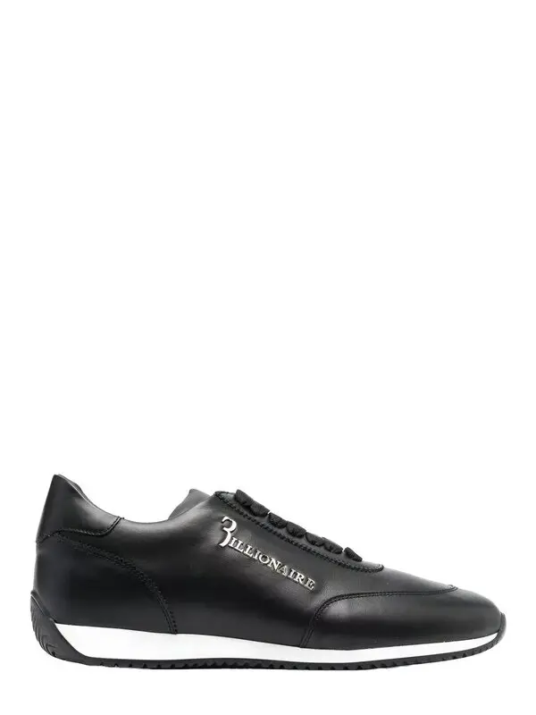 BILLIONAIRE Calf-leather Low-top Sneakers - Black