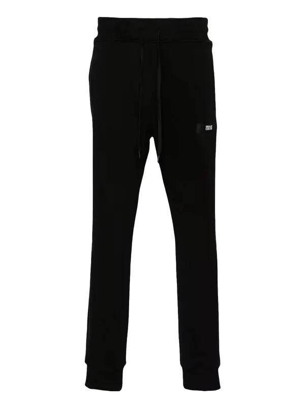 Versace Logo-patch Cotton Track Pants - Black