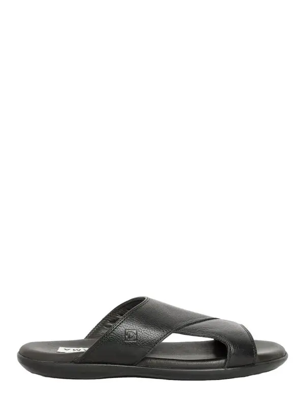 AMIR SLAMA Faux-leather Slides - Black