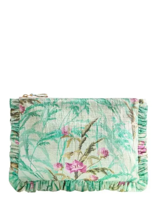 La DoubleJ Floral-print Clutch Bag - Green