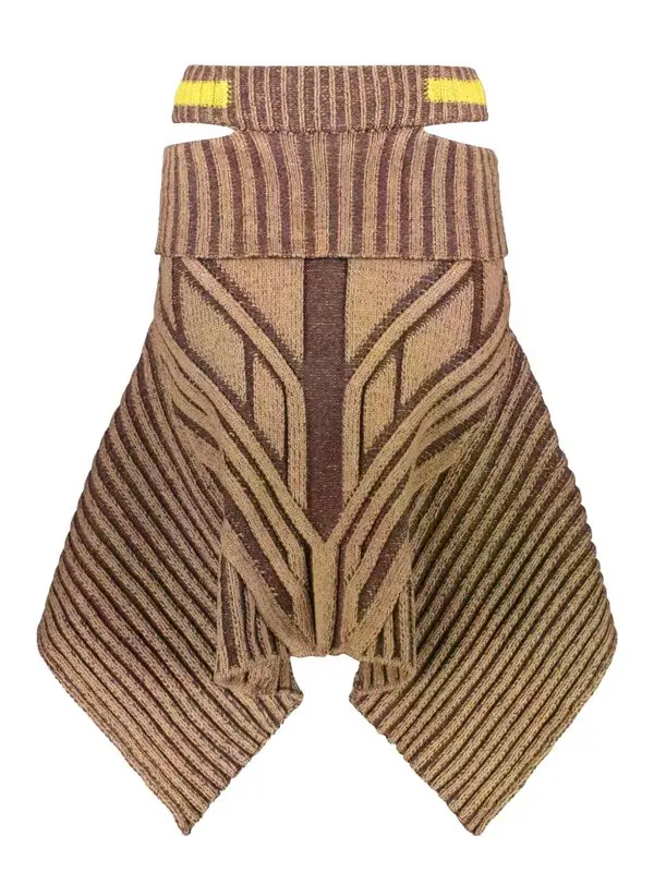 PAOLINA RUSSO Wool-blend Skirt - Brown