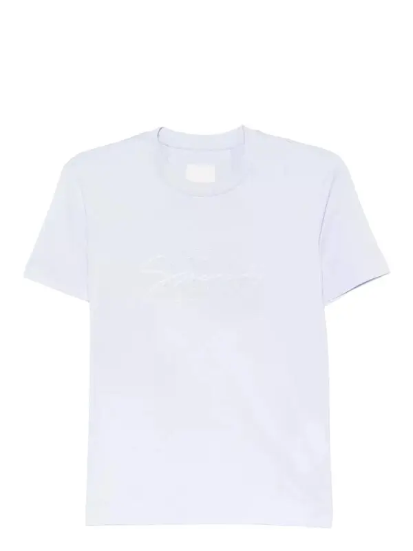 Givenchy Embroidered-logo T-shirt - Blue